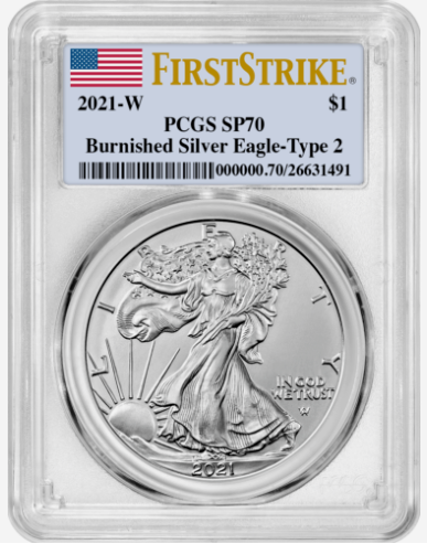 2021 - W $1 American Silver Eagle Type 2 Burnished – Knox Mint